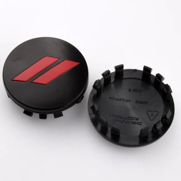 SRT | Accessories | New 63mm 4 Pcs Black Red Srt Wheel Center Caps ...